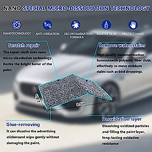 Farrinne Nano Sparkle Cloth, Scratches Remover with Repair and Water Polishing for All Kinds of Car Smooth Surface