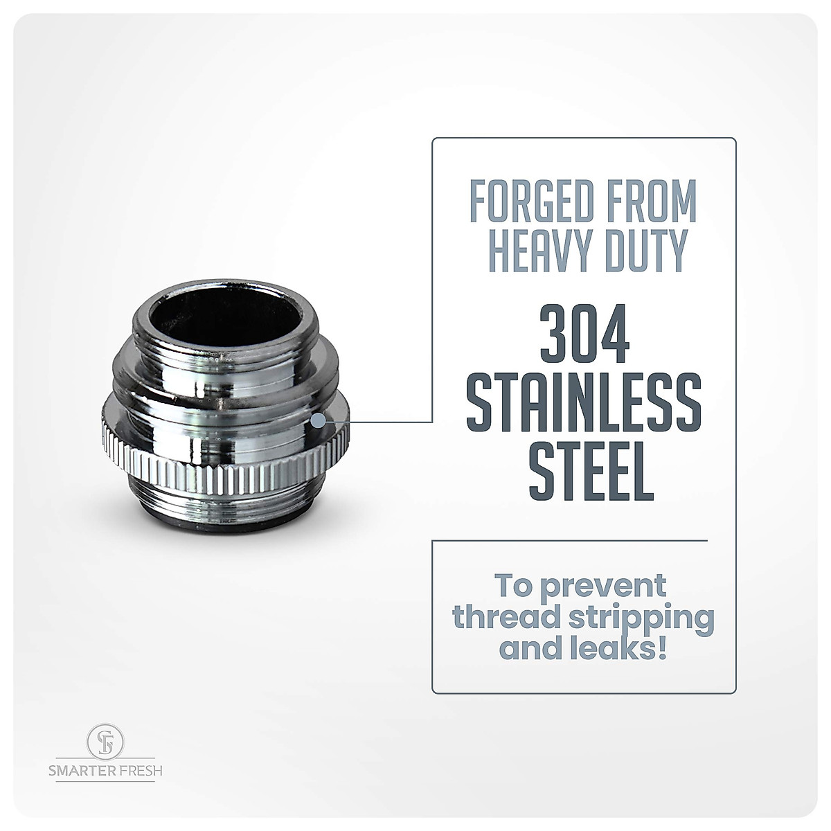 SmarterFresh 9-Piece Faucet Adapter Kit, Brass Aerator Adapter Set to Connect Garden Hose, Water Filter, Standard Hose via Diverter, in RV & Other - Male & Female Faucet Adapter for Sinks