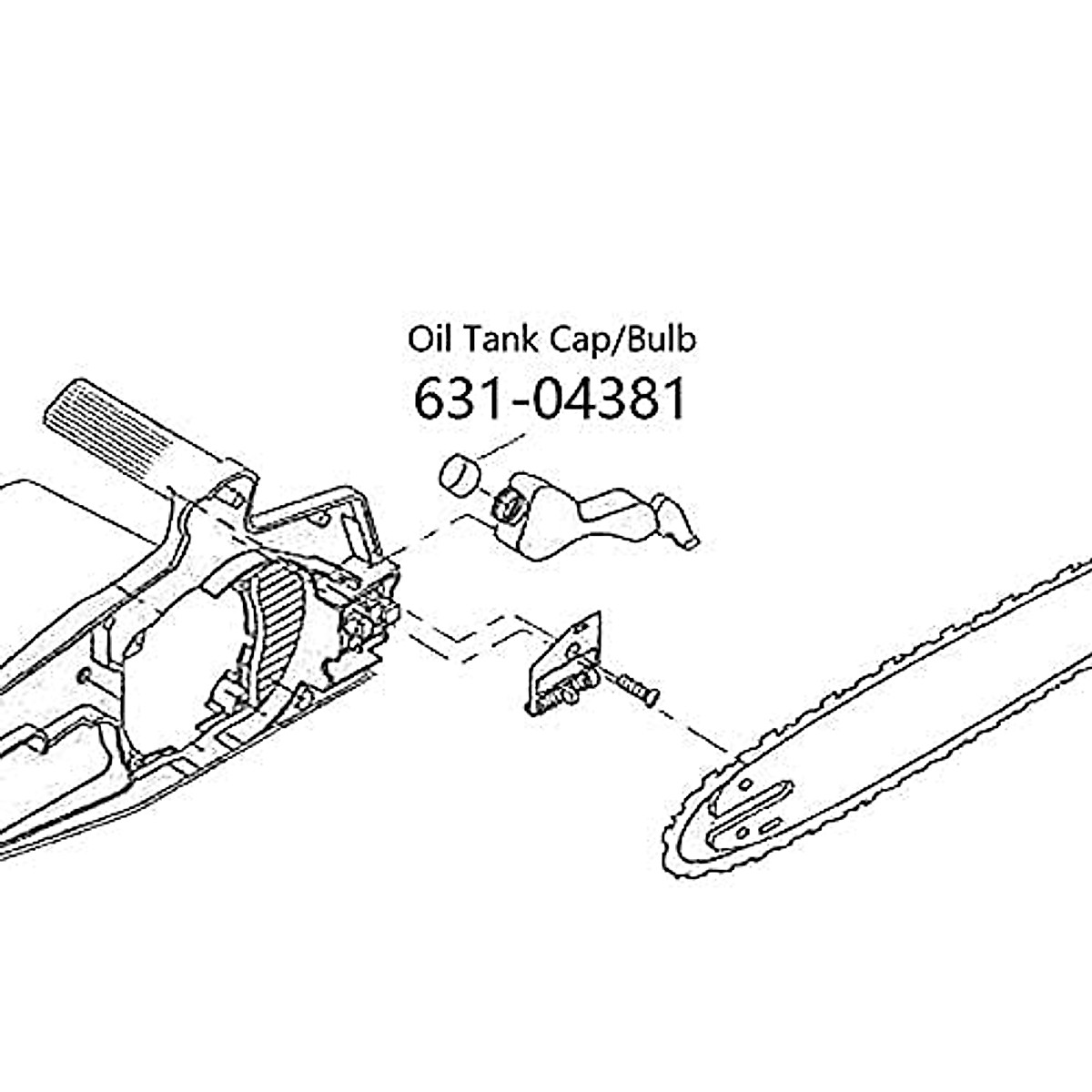 631-04381 Oil Cap Replacement For Remington Electric Chainsaw and Polesaws (2/ Pack)