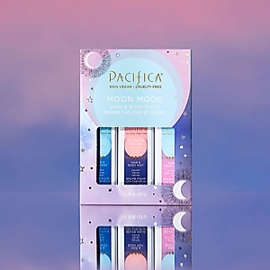 Pacifica Moon Moods Hair Perfume & Body Fragrance Spray Mist Trial Set – Dream, Flower & Silver Moon – Sampler Discovery Gift Pack – Travel-Size, Vegan & Cruelty-Free, 2 oz each (Pack of 3)