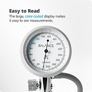 Greater Goods Sphygmomanometer, Latex-Free, Manual Blood Pressure Monitor, Gray