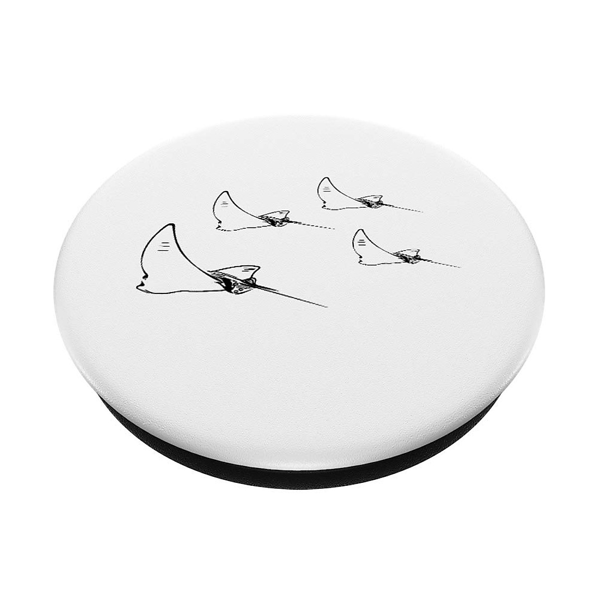 Eagle rays diving in groups formation - sea manta rays PopSockets Swappable PopGrip