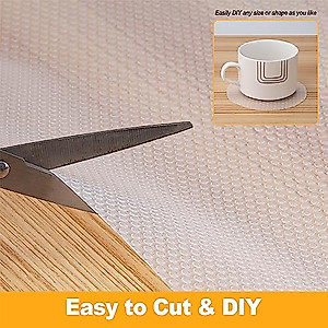 Corodo Shelf Liner for Kitchen Cabinets, 12 Inch x 20 FT, Non Adhesive Drawer Liner, Washable Cabinet Liner, Waterproof Non Slip Refrigerator Liners (Clear)