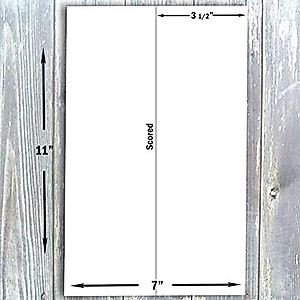 Hamilco Blank Tent Name Place Table Cards 3 1/2" x 11" Folded Card Stock - White Cardstock Paper 80lb Cover - 100 Pack