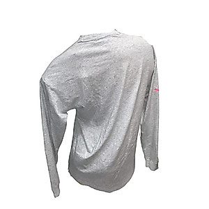 Victoria's Secret Pink Campus Long Sleeve Crew Neck Color Gray Rainbow New (X-Large)