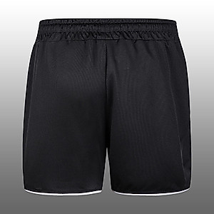 FLYFIREFLY Men's 4" Workout Running Shorts Quick Dry Lightweight Gym Yoga Shorts Black