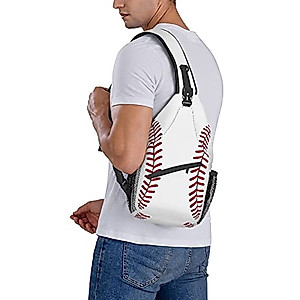 Baseball Chest Sling Bag Casual For Women Men Crossbody Sling Backpack Shoulder Bag For Travel Hiking Gym