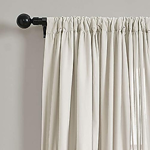 Lush Decor, Neutral Darla Window Curtain Single Panel, 84" x 40"