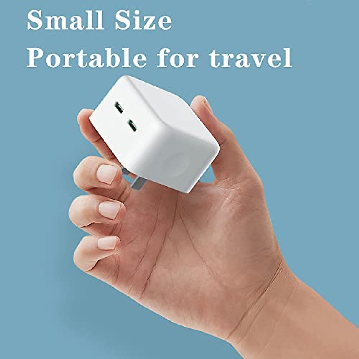 iPhone 35W Dual USB-C Port Compact Power Adapter, PD 3.0 GaN Foldable USB Type C Plug Fast Wall Charger Block for iPhone 14 13 12 11 Pro Max Plus Mini, iPad, AirPods, MacBook Air and More
