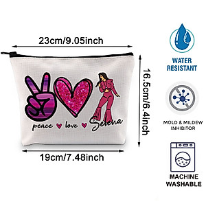 BLUPARK Song Makeup Bag Singer Song Gift Singer Fan Gift Singer Inspired Cosmetic Bag Music Gift (Peace Love Se)