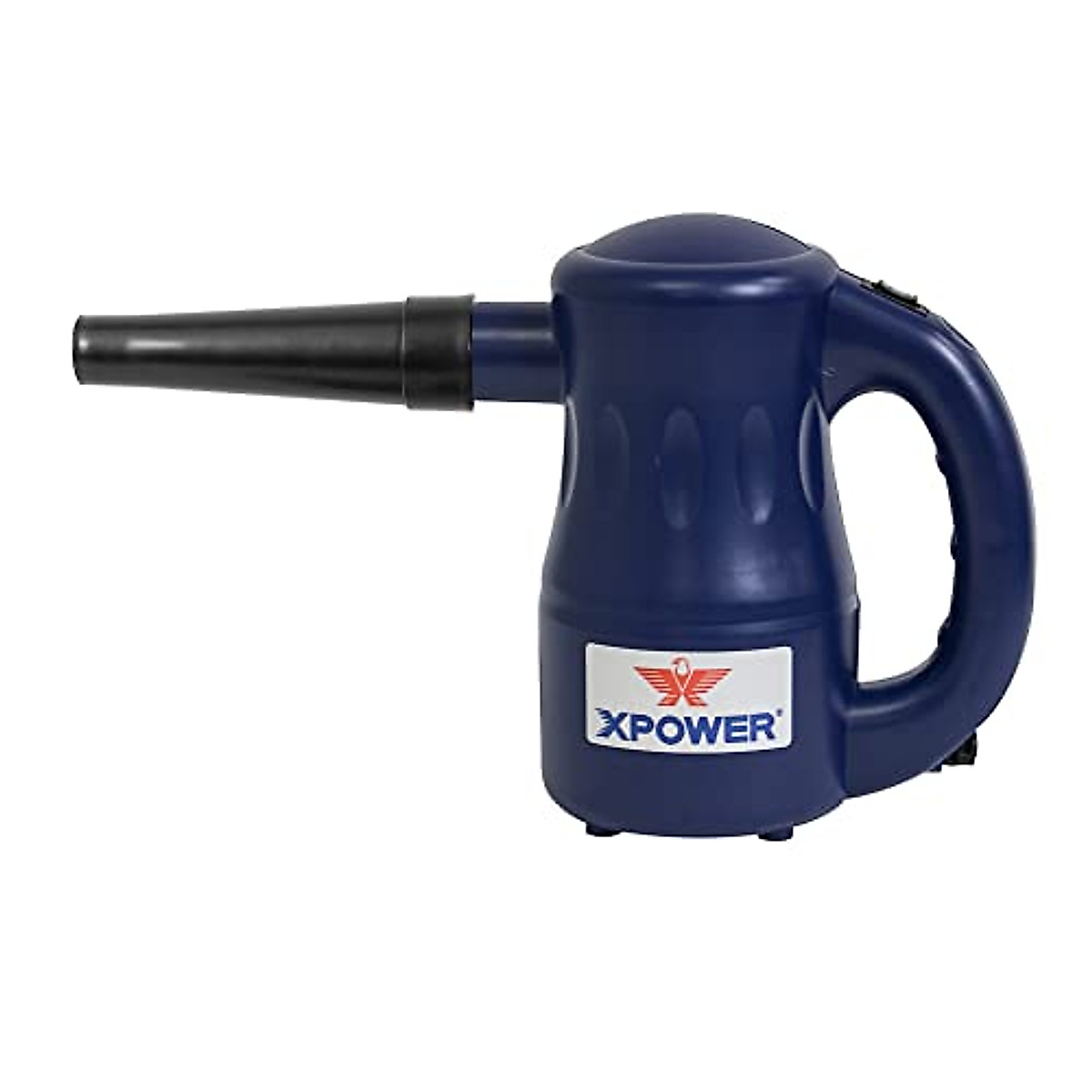 XPOWER A-2 Cyber Duster Electric Air Duster for Dusting, Drying, Inflating, Blowing, Car Detailing, Computer Maintenance, Leaf Blowing, 90 CFM, 7 Nozzles + 2 Brushes, High Performance Motor, Eco-Friendly, Navy Blue