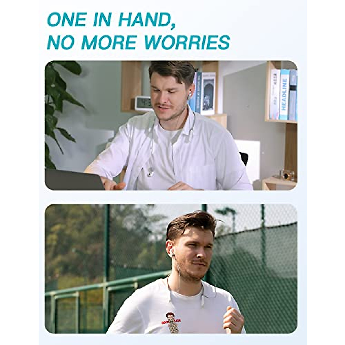 AirPods Strap with Smart Portable Power Supply for AirPods Pro 1, Airpods 1/2/3, Anti-Lost Neck Rope with Charger Power Bank (Not for AirPods Pro 2)