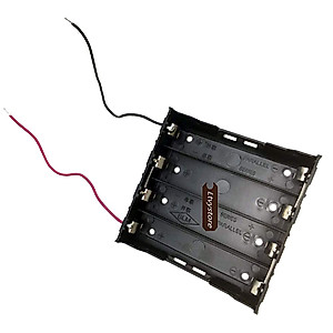 18650 Battery Case Holder, 3 Pcs 4 Slots x 3.7V 14.8Volt DIY Battery Storage Box, in Series Black Plastic Batteries Case for 4 x 18650 Ltvystore