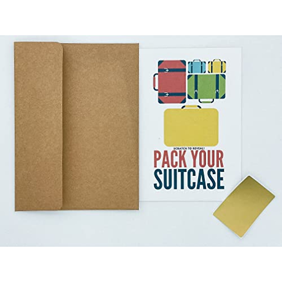 Pack Your Bags Travel Card Scratch To Reveal Your Personal Message Surprise Gift