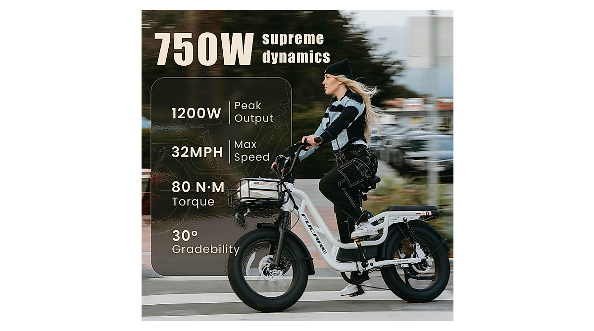 Fucare Libra 1200W Electric Bike - 32MPH Fat Tire E-Bike