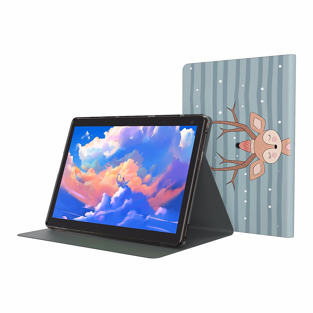 ATOZEE Kids Tablet, 10 Inch Tablet, Android Kids Tablet, WiFi Bluetooth Dual Camera Safety Eye Screen, Parental Control App, 32GB ROM 2GB RAM Quad Core CPU, with Cartoon Tablet Protective Cover.