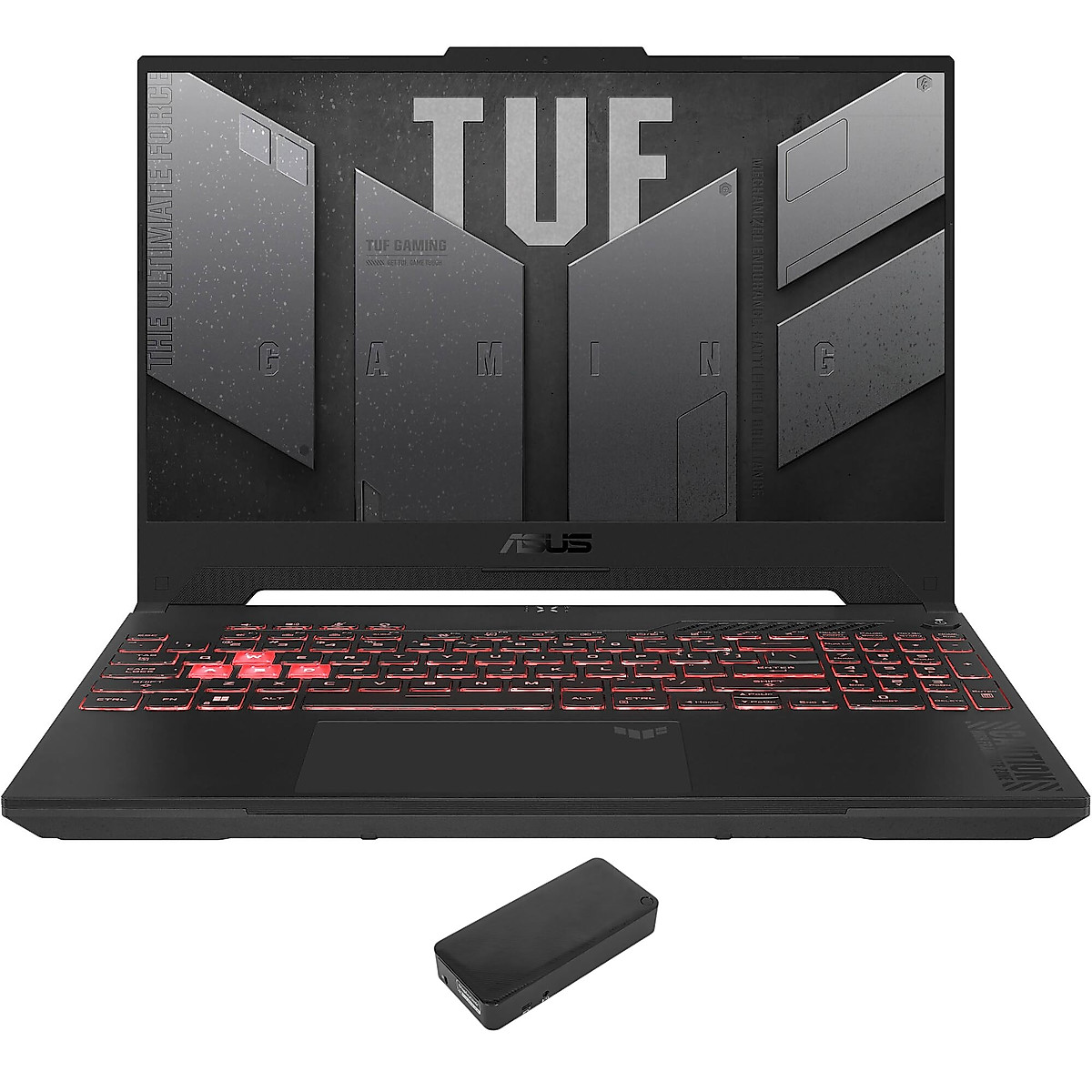 ASUS TUF Gaming A15 (2023) Gaming & Entertainment Laptop (AMD Ryzen 7 7735HS 8-Core, 64GB DDR5 4800MHz RAM, 1TB PCIe SSD, GeForce RTX 4050, 15.6" 144Hz Win 11 Pro) with USB-C Dock
