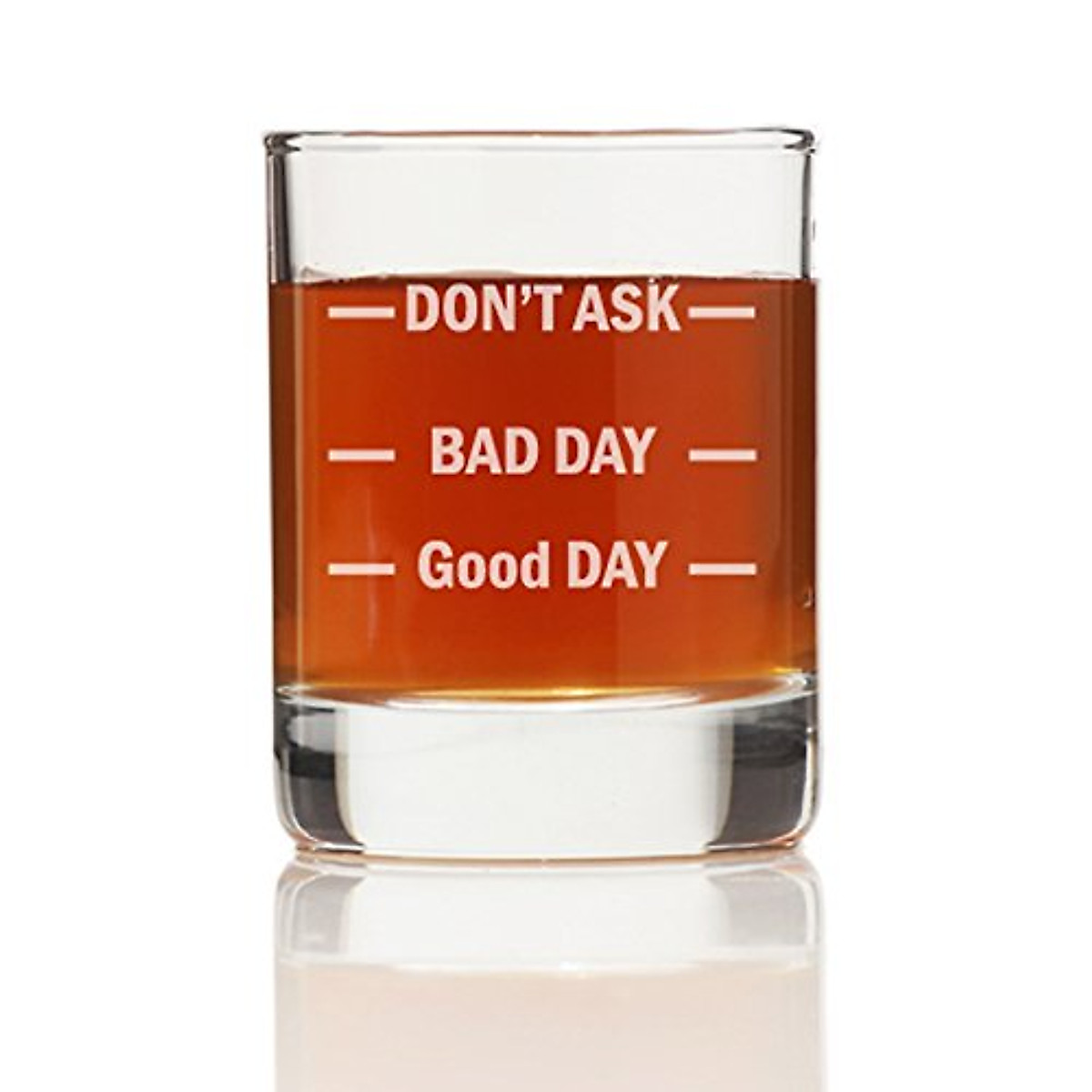 Don't Ask, Bad Day, Good Day Shot Glass (Set of 4)