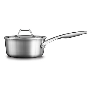 Calphalon Premier Stainless Steel Cookware, 1.5-Quart Sauce Pan with Cover