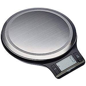 Amazon Basics Stainless Steel Digital Kitchen Scale with LCD Display, Batteries Included