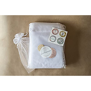 CREATIVE ORGANZA Bags 100Pcs 8x12 inch Large White Gift Pouch with Satin Drawstring Wedding Party Favors Jewelry Cosmetics DIY