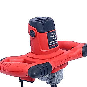 YaeKoo 1800W Handheld Electric Cement Mixer Adjustable Speed 6 Speed 110V for Mortars Concretes Grouts Hand Held Plaster Cement Mixer Stirring Tool
