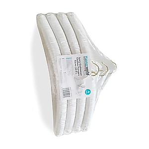 HANGERWORLD 4 Ivory 17inch Classic Satin Padded Hangers for Wedding Dress Non-Slip with Gilt Hook