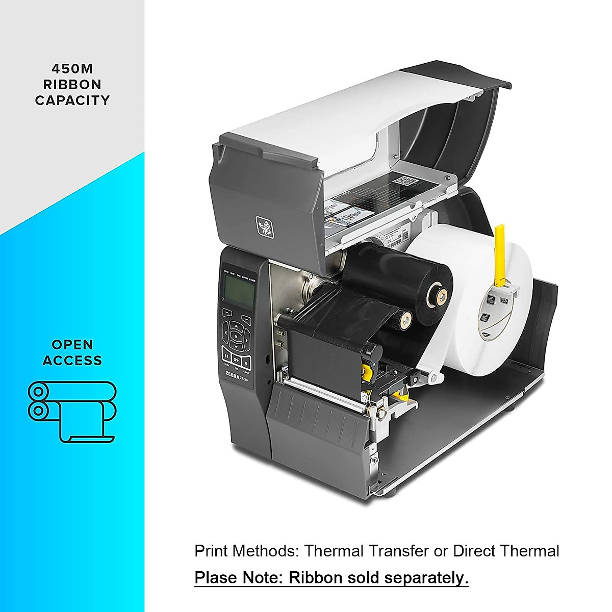 Zebra ZT230 Thermal Transfer and Direct Thermal Industrial Label Printer with Ethernet, Serial, USB Connectivity - 4" Print Width, 203 DPI, 6 IPS, Monochrome Barcode - ZT23042-T, JTTANDS