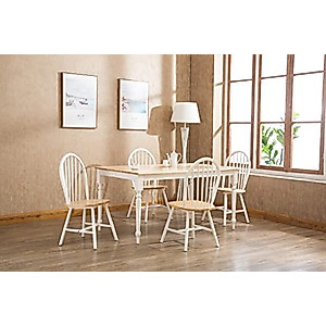 Boraam Farmhouse Table [WHT/NAT], Dining, White/Natural