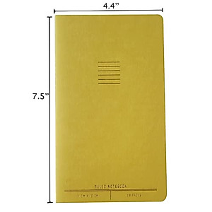 Designworks Ink 4.4" x 7.5" Flex Cover Notebook Journal with 48 Lined Pages, Lemon Yellow Notebook with Gold Foil Accents - Perfect for Office Work, Writing, and Journaling