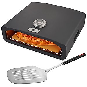 STAR PATIO Pizza Oven for Grill - Portable Grill Top Pizza Oven with Pizza Stone, Pizza Peel and Thermometer - Home Backyard Pizza Maker for Charcoal Grill, Gas Grill, PZB-002