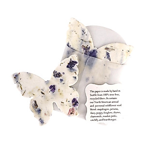 Seed Bloom Set of 24 Purple Butterfly – Plantable Seed Paper for Bridal Shower Weddings, and Gifts