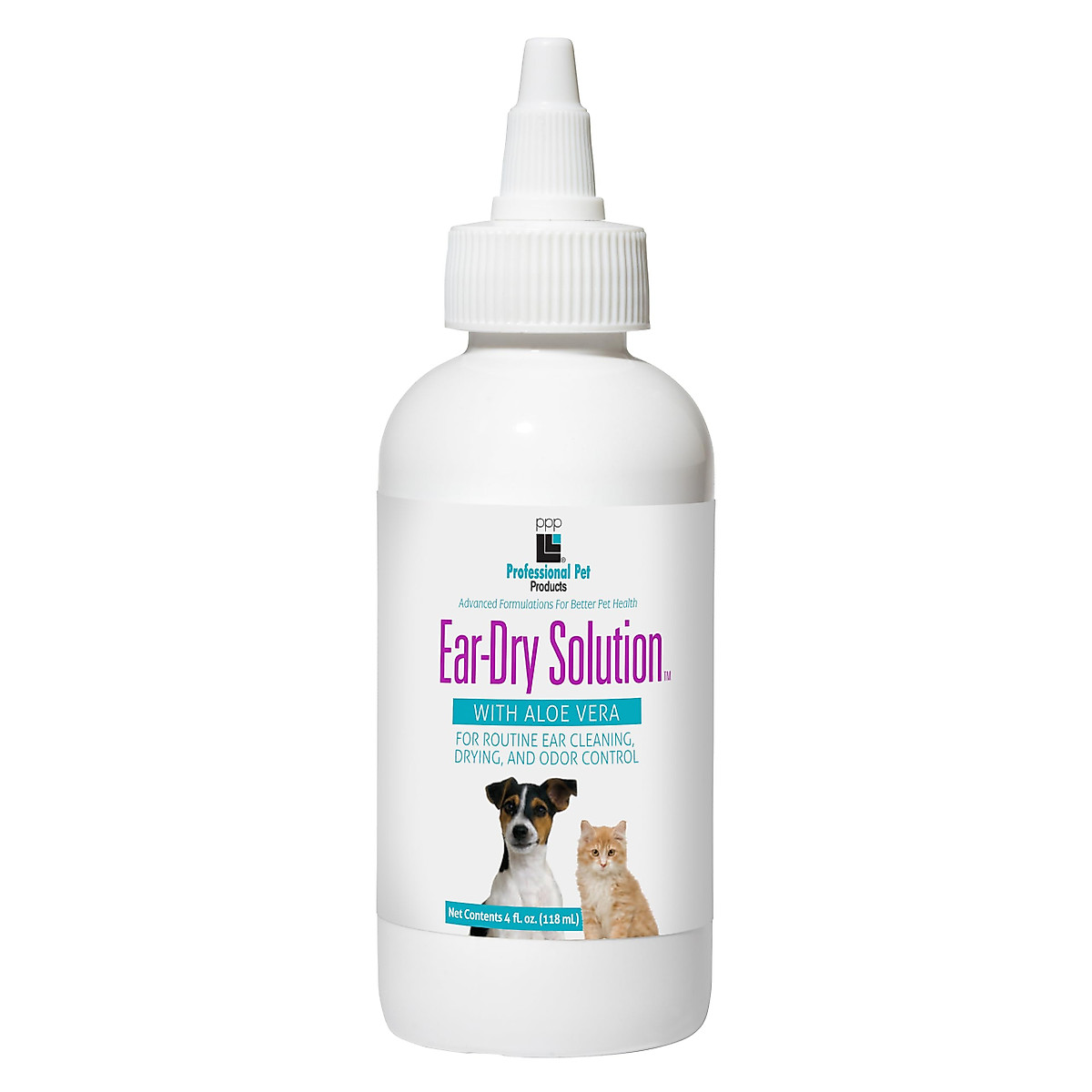 Professional Pet Products Dog Ear Dry Solution - Dries & Cleans Dog Ears - 4 fl oz