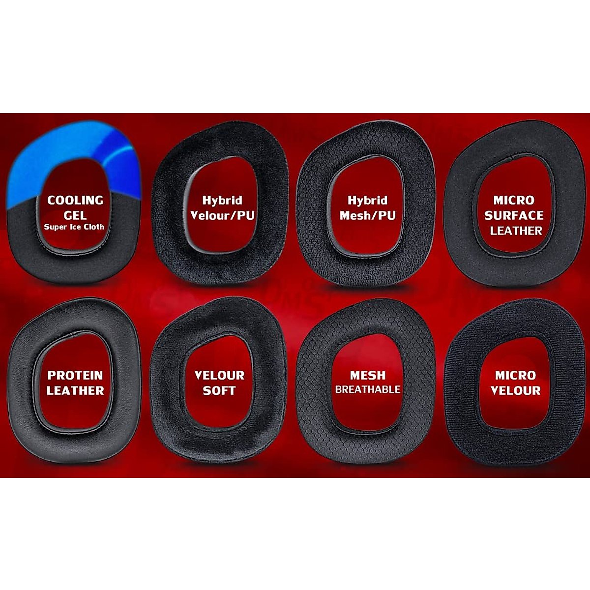 DIMOST HS80 Ear Pads Compatible with HS80 Headset I Thicker Enhanced Memory Foam - More Breathable PU/Mesh