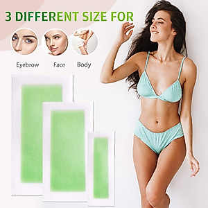 Nopunzel Facial Wax Strips Hypoallergenic All Skin Types - Face & Bikini Hair Removal For Women At Home Waxing Kit with Face Wax Strips & Calming Oil Wipes (80 Facial & Body)