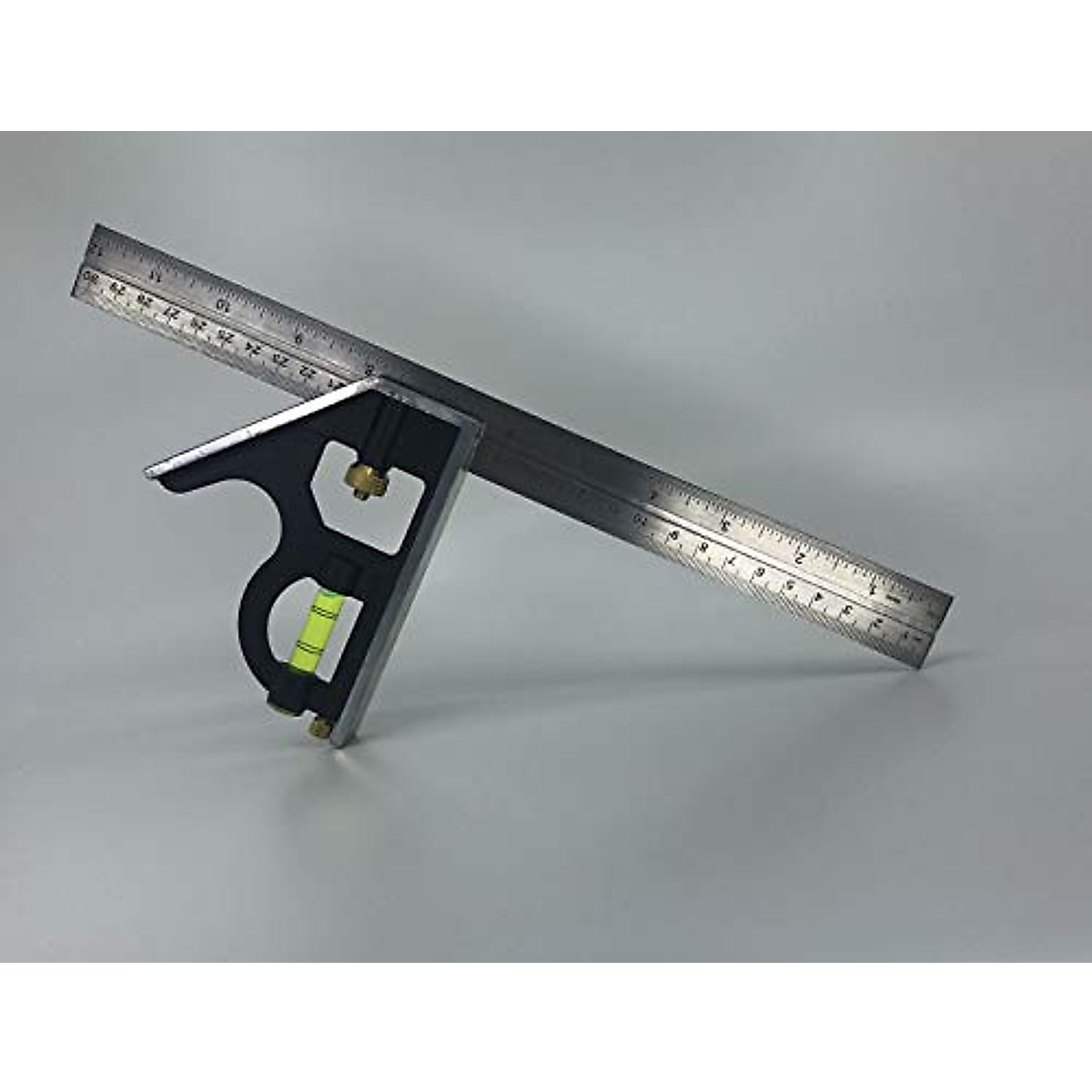 Swanson Tool Co TC132 12-Inch Combo Square with Cast Zinc Body, Stainless Steel Ruler and Brass Bolt