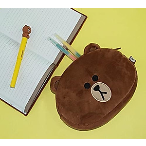 Line Friends Brown Pencil Case Plush