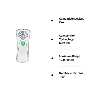 Ceiling Fan Remote CHQ7080T UC7080T Up/Dn Light and Reverse