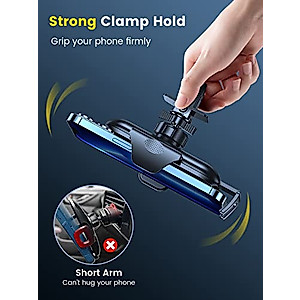 VICSEED Upgraded Phone Mount for Car - Anti-UV & No Melting Suction Cup - Long Arm Car Phone Holder Mount - Dashboard Vent Windshield Cell Phone Holder Car for iPhone 14 Pro Max Plus 13 All Mobiles