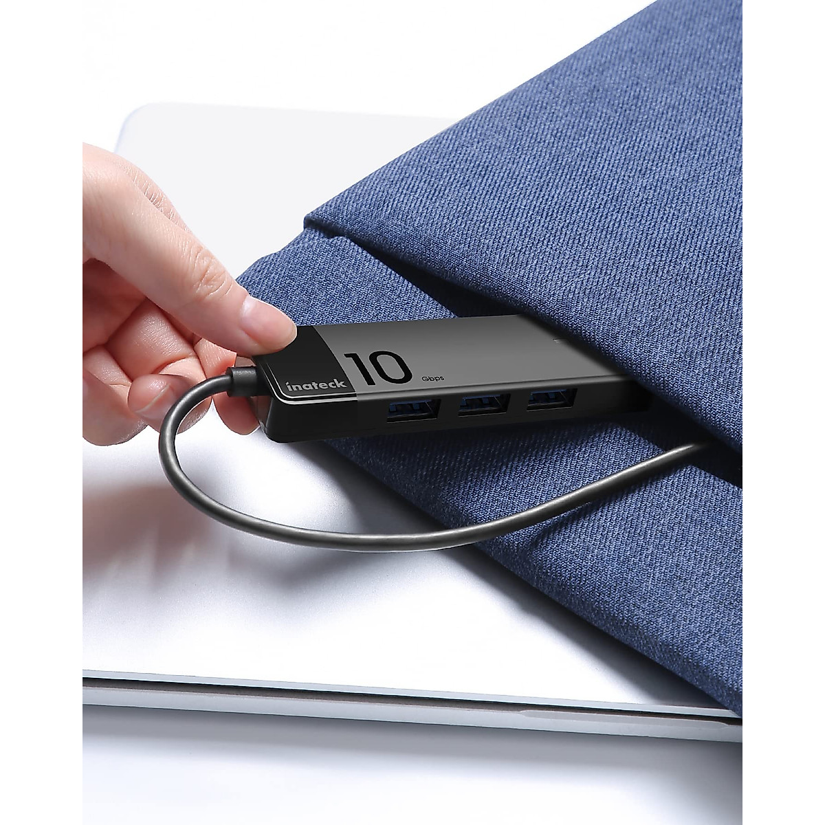 Inateck USB Hub with 4 USB A Ports, USB 3.2 Gen 2 Speed, 3.3 ft Cable, HB2025AL