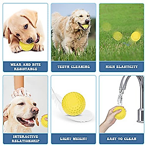 TAUCHGOE Interactive Dog Balls, Dog Toys for Boredom and Stimulating, Dog Toys for Aggressive Chewers, Safer for Dog's Mouths, for Large Medium Small Puppy, Training Catch & Fetch