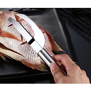 WOIWO 1PCS Stainless Steel Fish Belly Knife Multi-purpose Fish Knife Kitchen Fish Belly Knife Cleaning dirty Fish Scale Tool Fish Scale Planer
