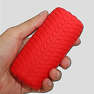 2 Pack Split/Disconnect Design Soft Rubber Silicone Shockproof Protective Carrying Case Cover Skin Sleeve Compatible with Bose SoundSport Free Earbuds (red+Pink)