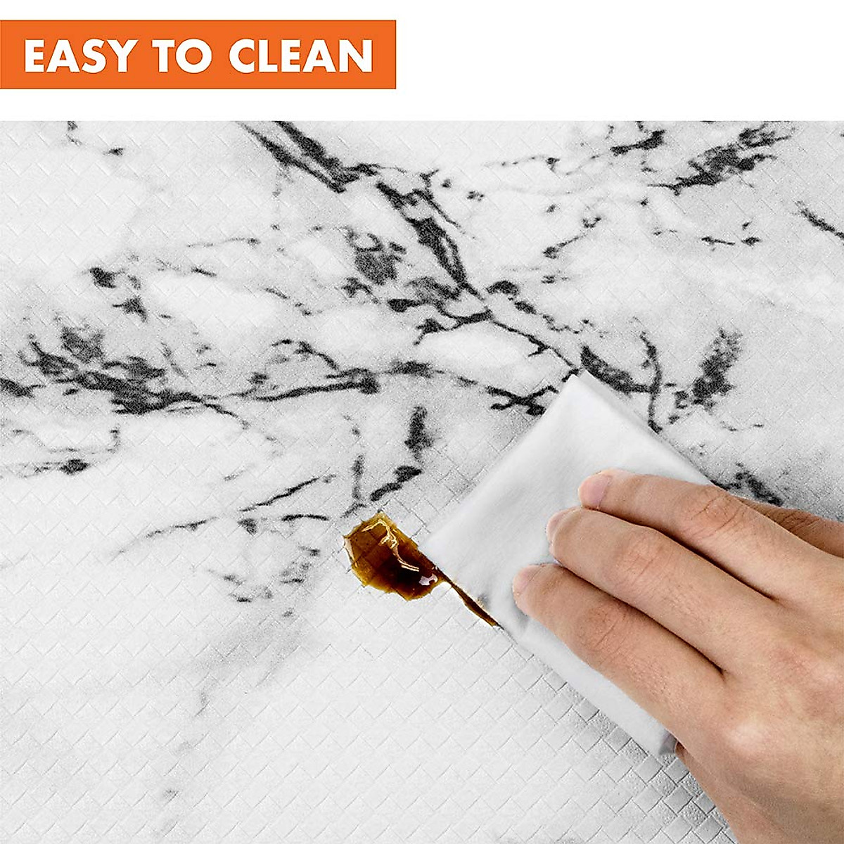 OPUX Anti Fatigue Kitchen Floor Mat, Reversible Cushioned Memory Foam Kitchen Rug Pad, Waterproof Non-Slip Padded Comfort Standing Mat for Office Laundry Home, 32x17 (Marble Gray)