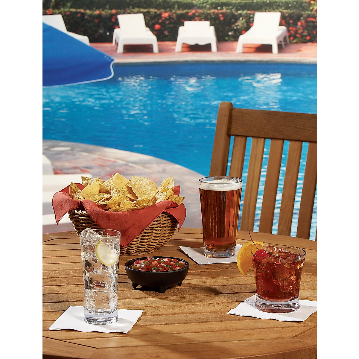 Carlisle FoodService Products Alibi Double Old Fashioned Glass for Restaurant, Kitchen, and Bar, Plastic, 12 Ounces, Clear