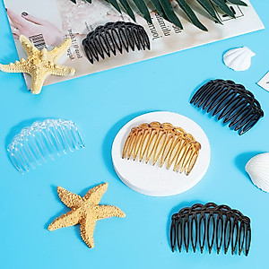 Prasacco 16 Pcs Women Hair Comb Accessories Plastic Twisthair French Hair Side Combs Hair Clips for Bridal Wedding Veil Teeth Hair Combs for Women Girls