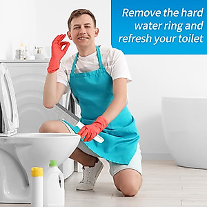 4TH Pumice Stone Toilet Bowl Cleaning Scouring Stick with Extra Large Handle,Cleans Away Limescale Stain,Hard Water Rings, Calcium,Iron and Rust. Remover for Tile/Bath/Kitchen - 2 Pack