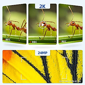 TOMLOV DM401 Pro 2K Digital Microscope 1200x, Extension Tube ET02, 7 inch HDMI LCD Microscope, Buttom LED Light Stage Included,24MP Coin Microscope with Screen,PC/TV Compatible，32GB