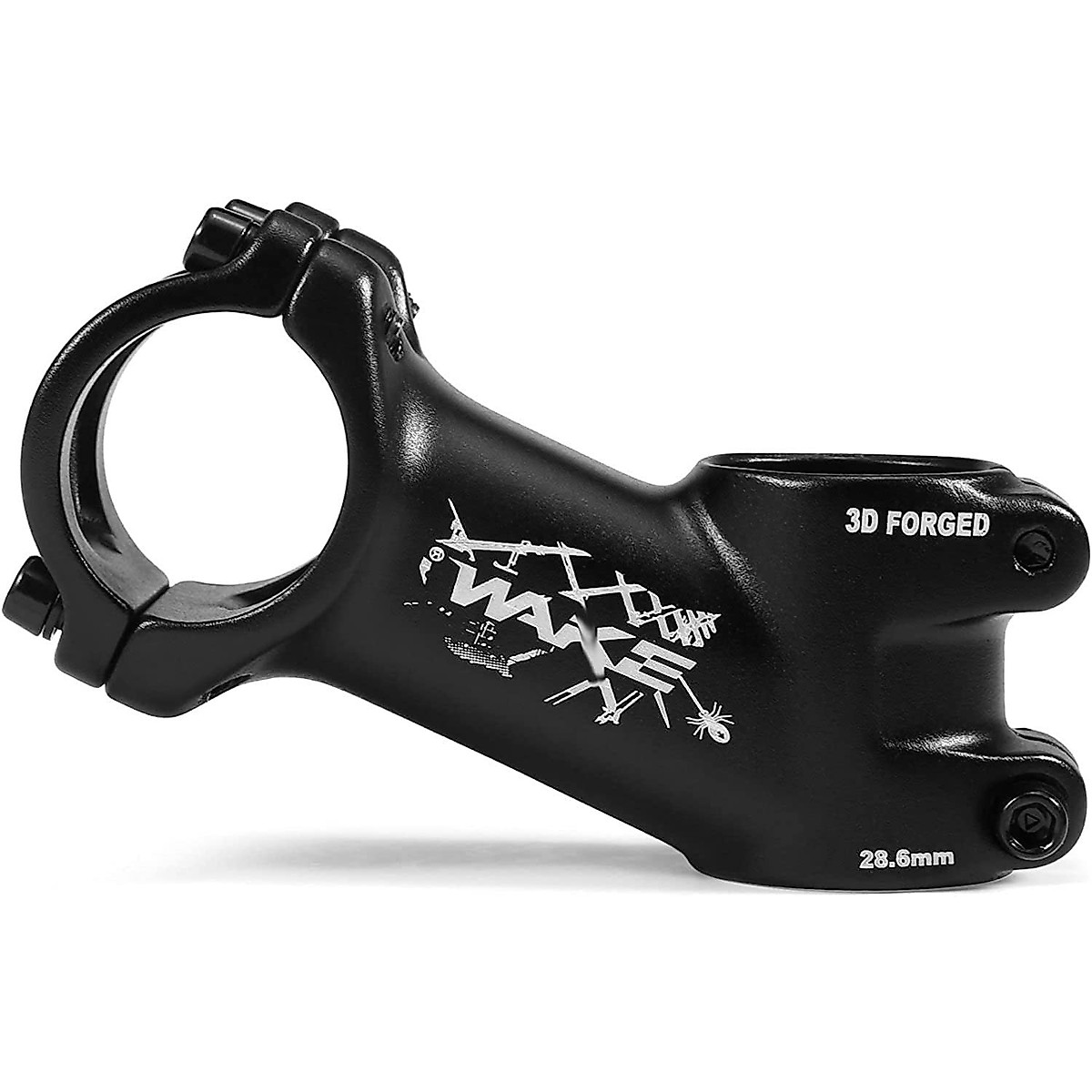 ZECHAO Mountain Road Bike Stem,Ultralight 25 Degree Bike Stem Handlebar 31.8mm Mountain Bike Stem 70/80/90/100/110mm Bike Parts Bike Stem (Color : Black, Size : 70mm)