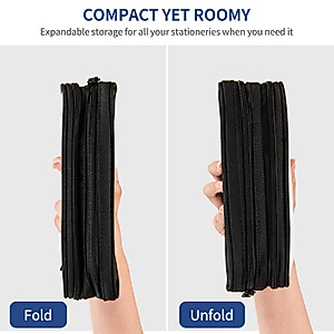 YIJIUWKIS Soccer Pencil Box Case for Kids Boys, Sports-Themed Pencil Pouch Big Capacity Black Pencil Bag Portable Stationery Storage Box Desk Pen Bag for School Office